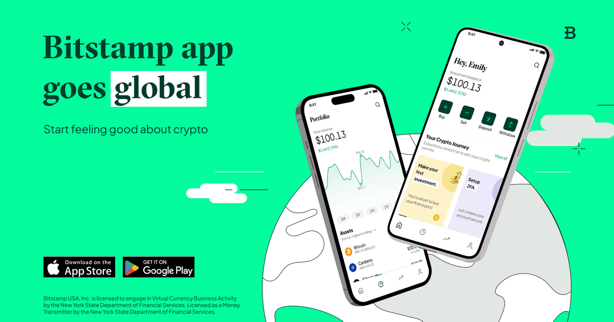 The New Bitstamp App Goes Global: Now Available in the UK & US!