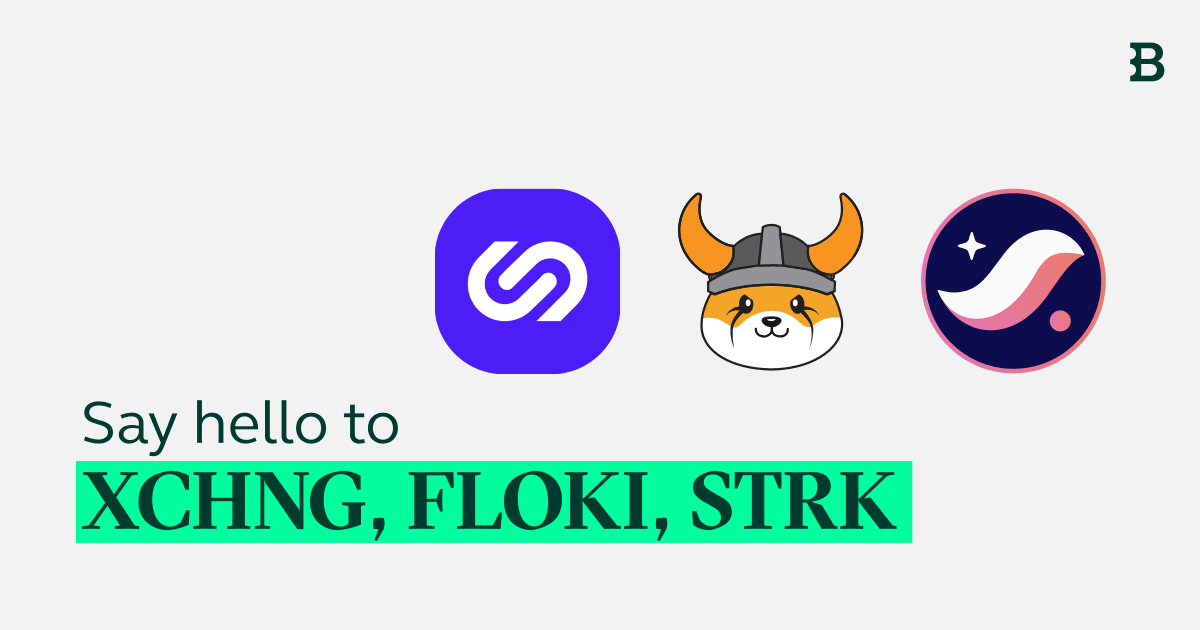 New assets on Bitstamp: XCHNG, FLOKI, and STRK